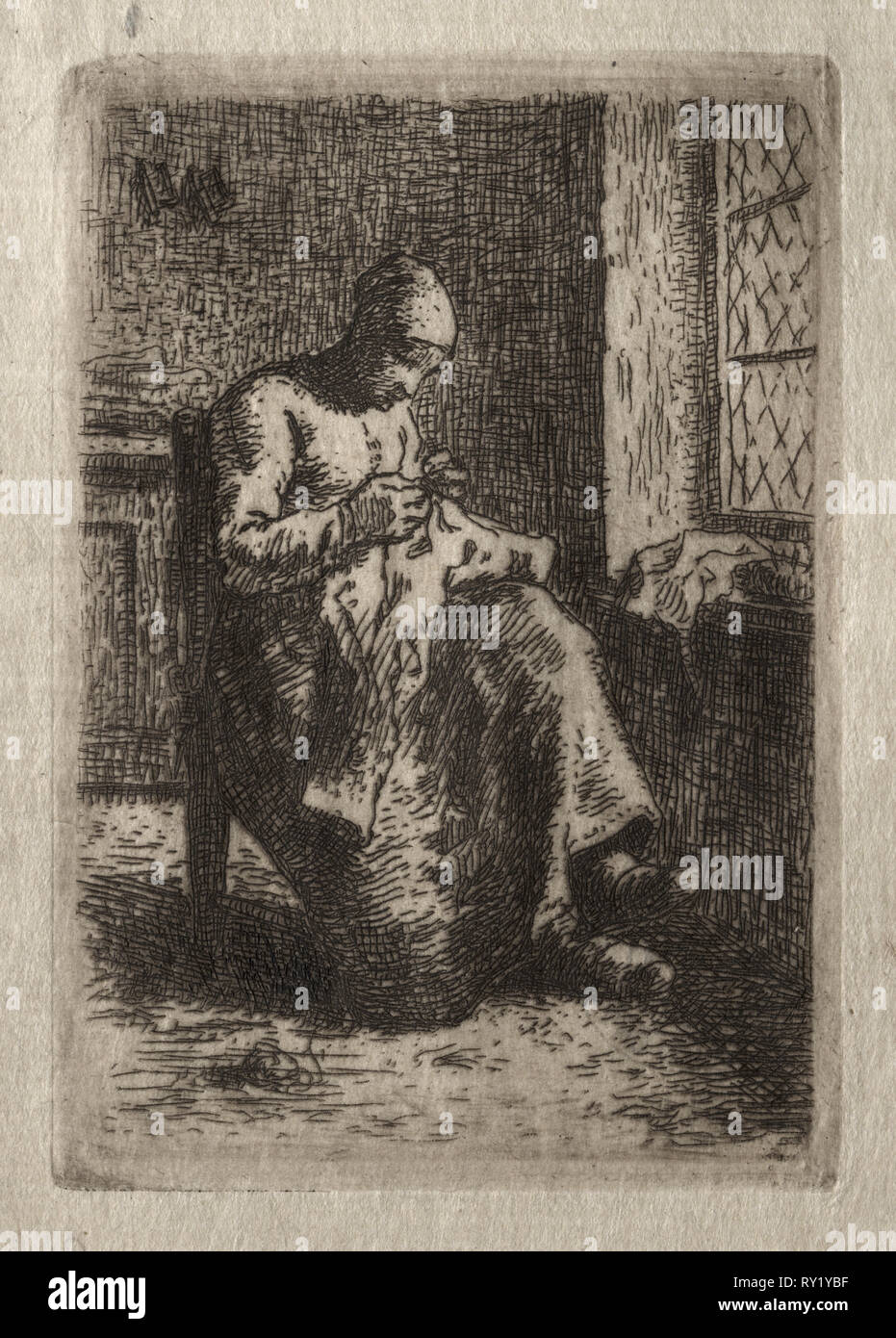 Etching by jean francois millet hi-res stock photography and images - Alamy