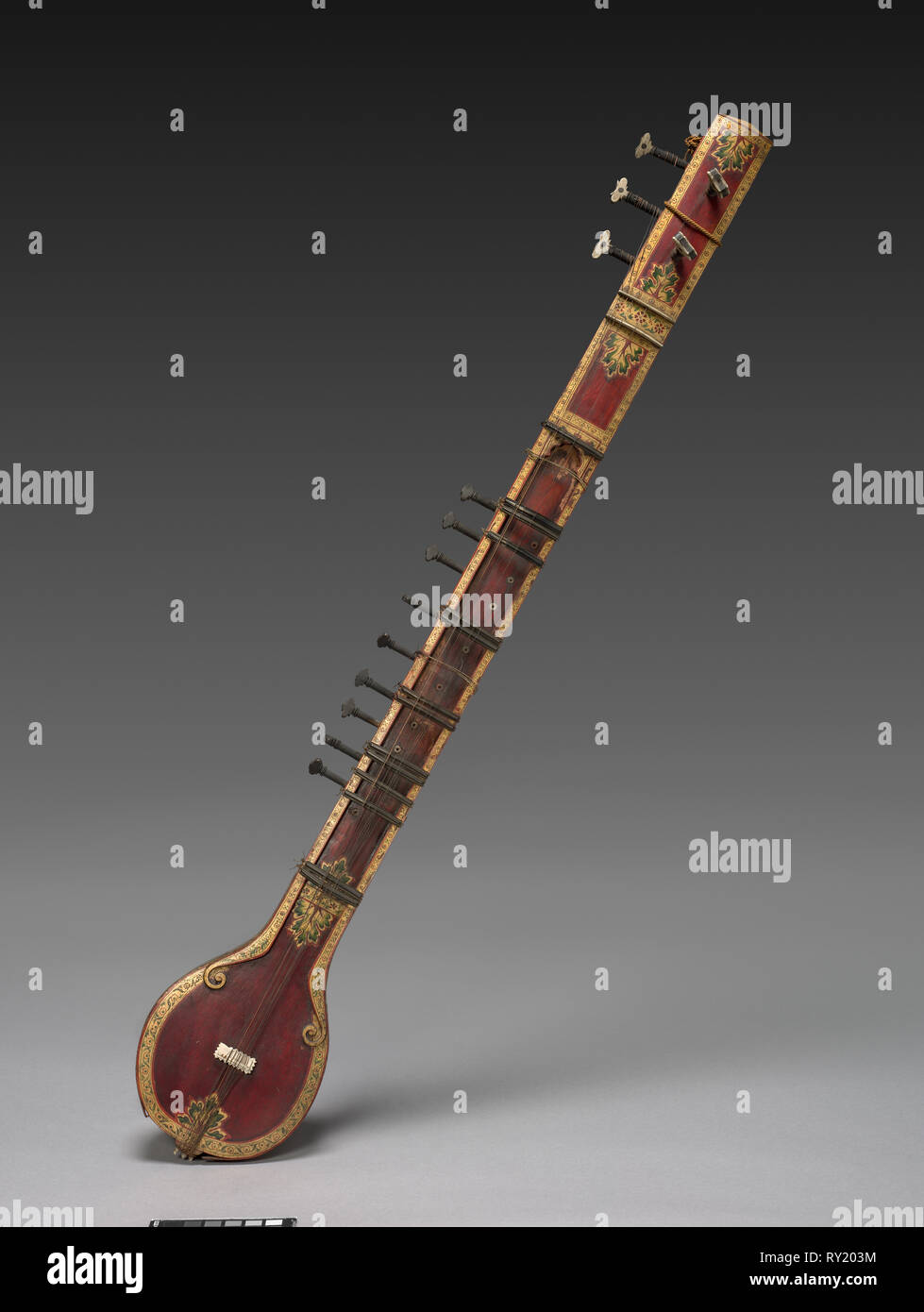 Painted and gilded wood with ivory veneers and inlay hi-res stock ...