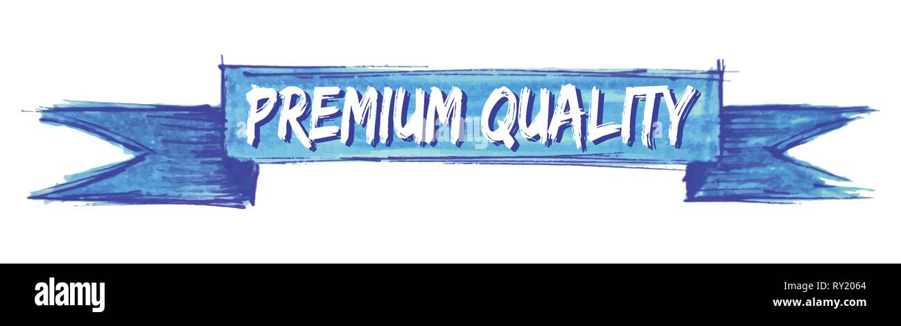 premium quality hand painted ribbon sign Stock Vector Image & Art - Alamy