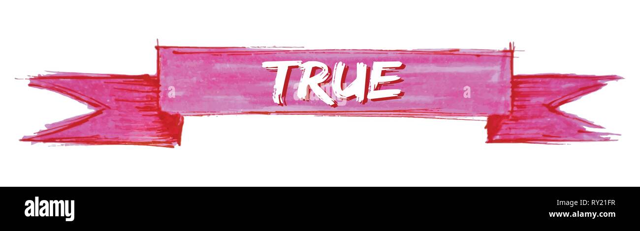 true hand painted ribbon sign Stock Vector Image & Art - Alamy