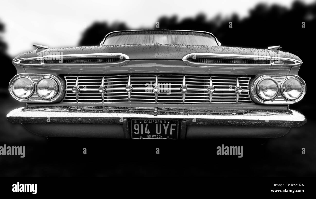 American old car Black and White Stock Photos & Images - Alamy