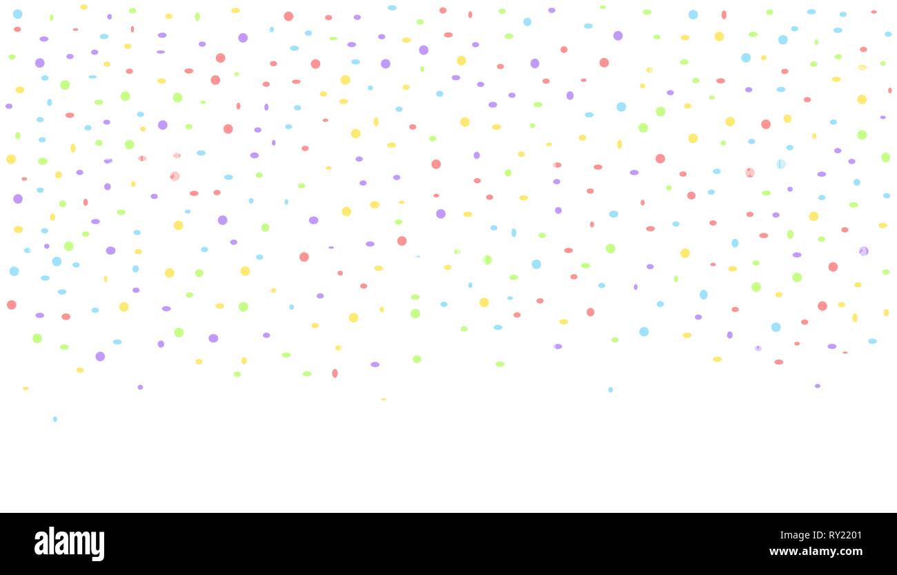 Abstract background with many colored falling tiny confetti pieces ...