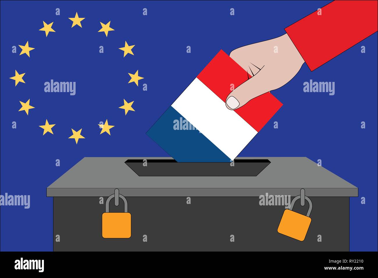 french ballot box for the European elections Stock Vector Image & Art ...