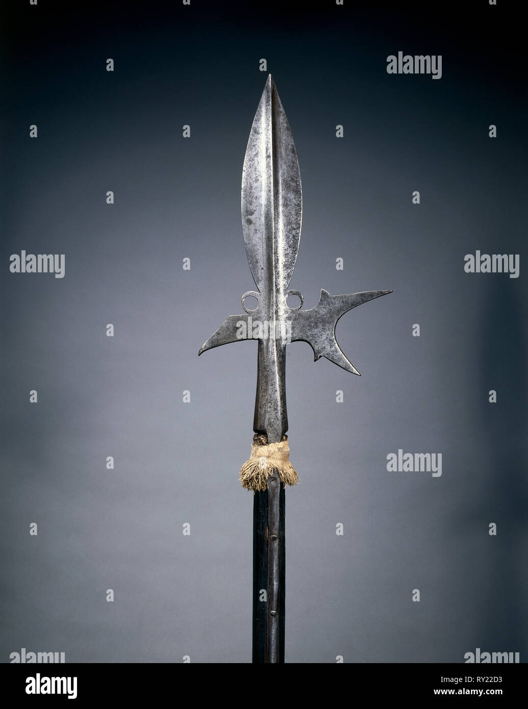 Halberd, c. 1580. Germany, late 16th Century. Steel; leaf-shaped head ...