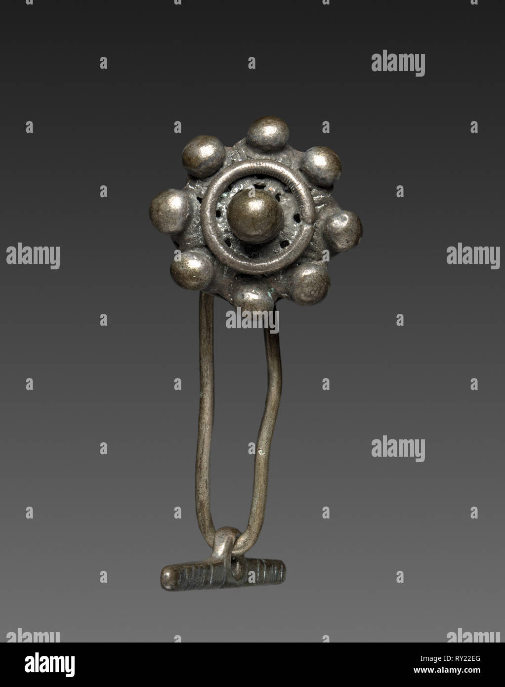 Button, 1800s. Sardinia, 19th century. Silver; overall: 6.1 cm (2 3/8 ...
