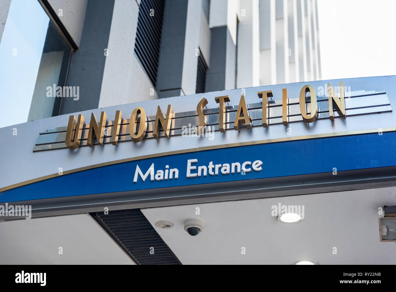 Union station sign hi-res stock photography and images - Alamy