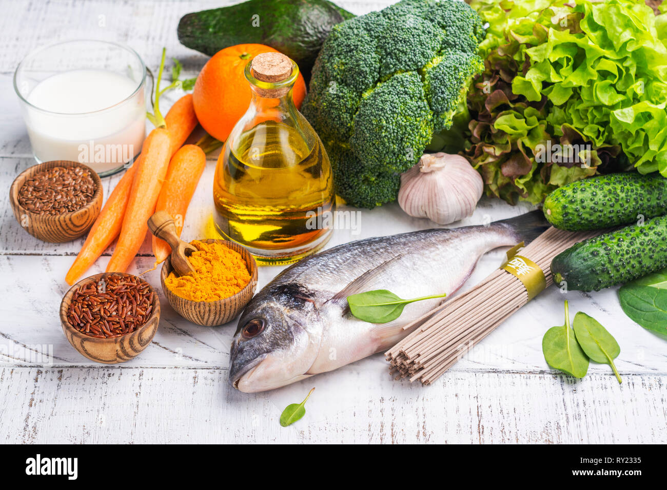 Dr. Pagano diet food assortment Stock Photo - Alamy