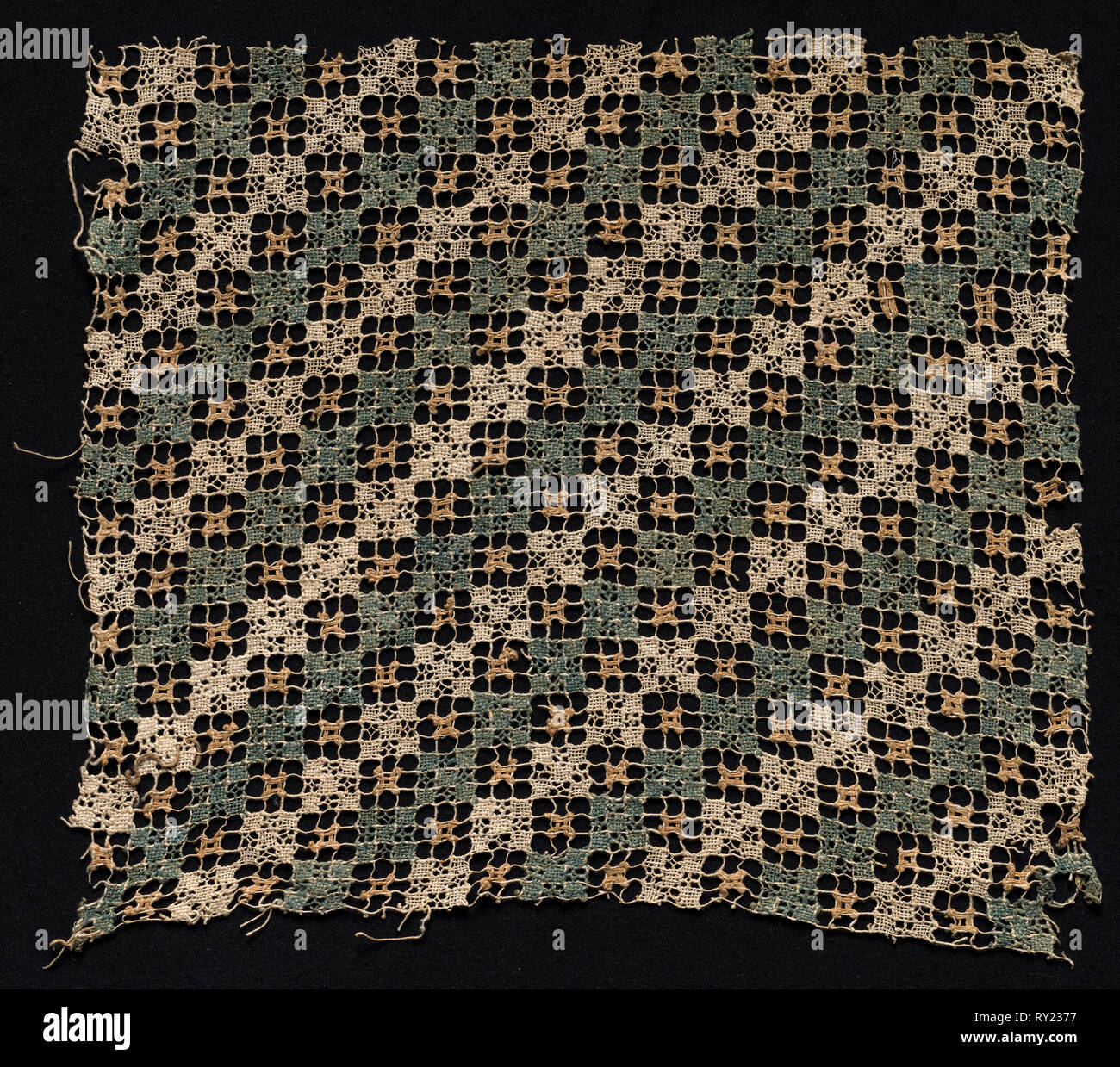 Fragment with Repeated Square Pattern, 1500s-1600s. Italy, 16th-17th ...
