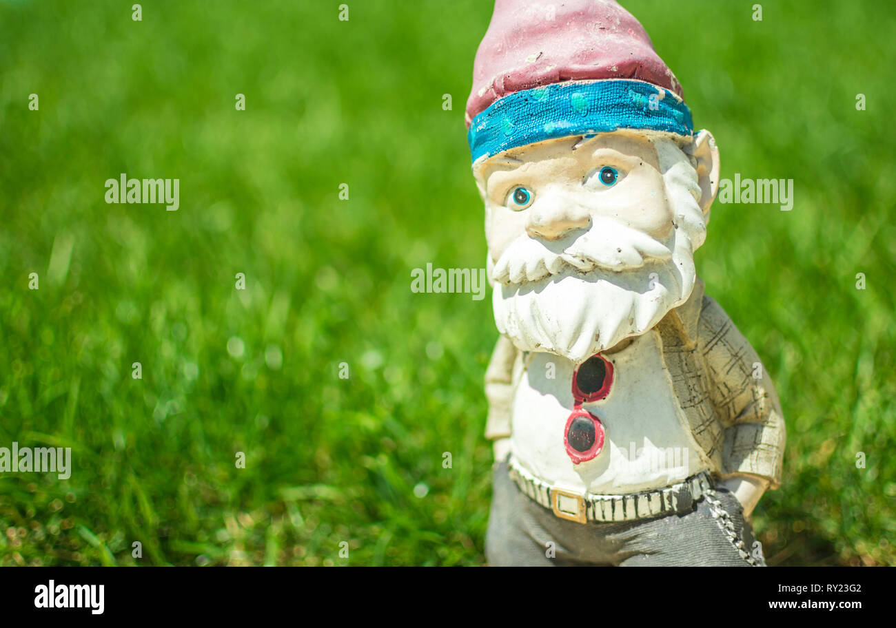 Garden gnome with a red hat hi-res stock photography and images - Alamy