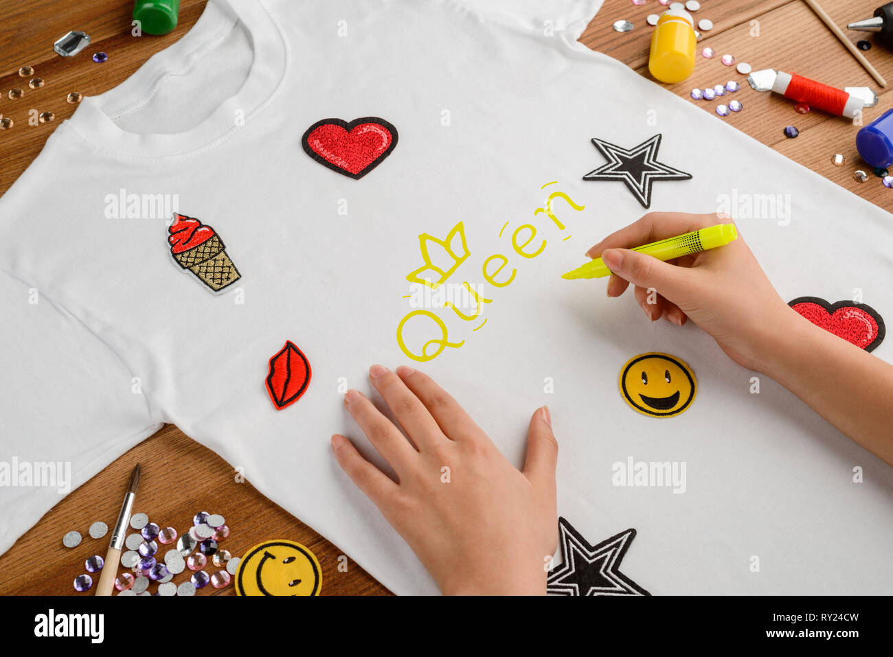 Making custom design of t-shirt Stock Photo - Alamy