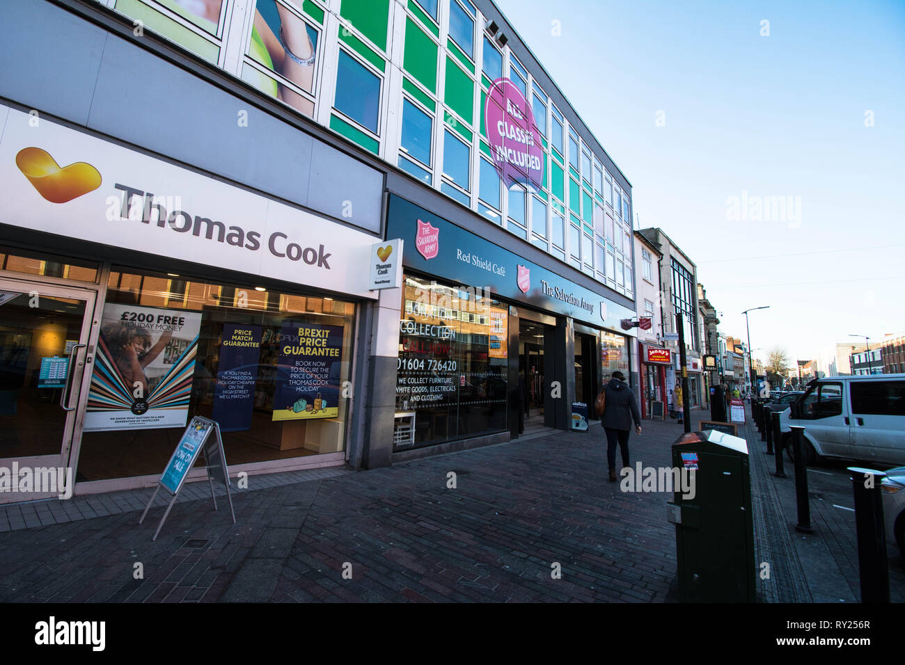 Thomas Cook Abington Street Northampton UK shop shops outside street ...