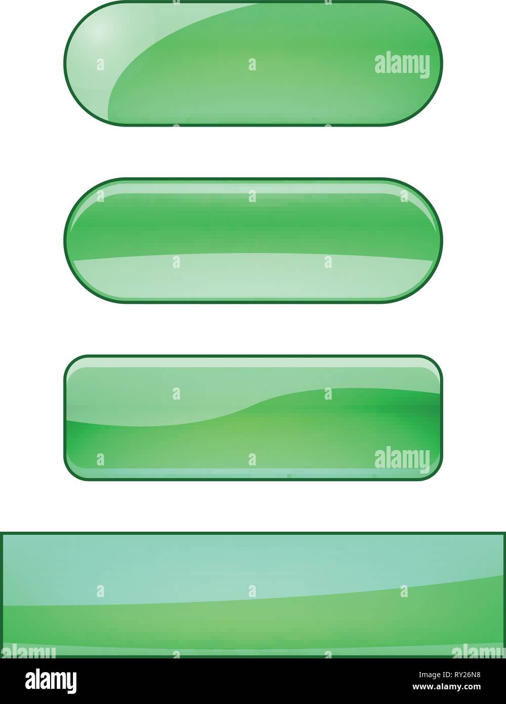 vector bright glossy web buttons set - green Stock Vector Image & Art ...
