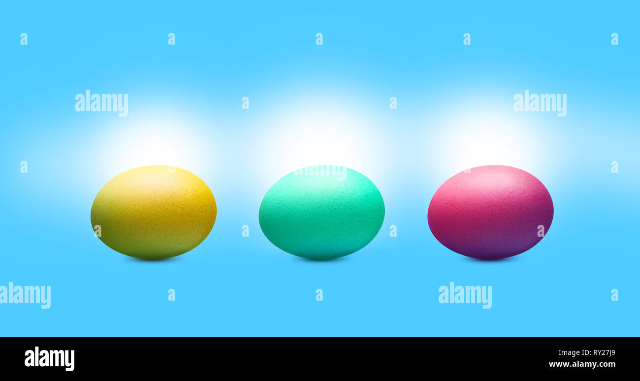 Single blue color egg isolated on white background. With clipping path ...