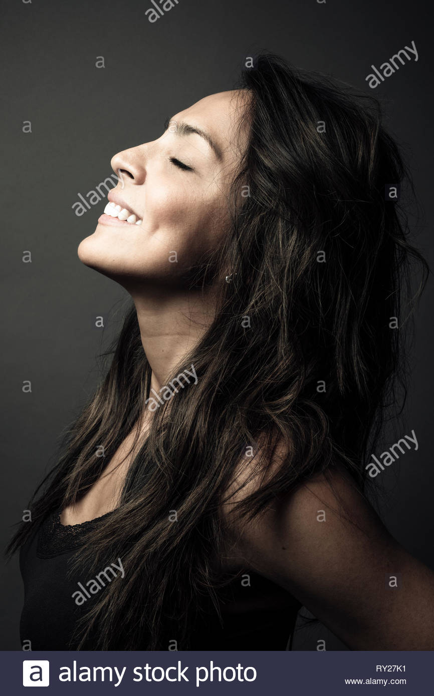 Head shot smiling profile hi-res stock photography and images - Alamy