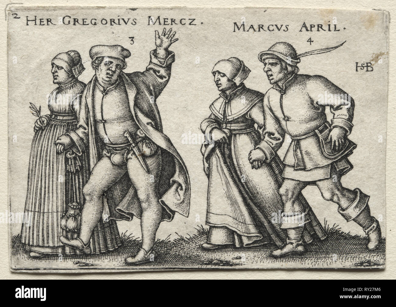 The Village Wedding: Her Gregorius Mercz / Marcus April, 1546. Hans ...