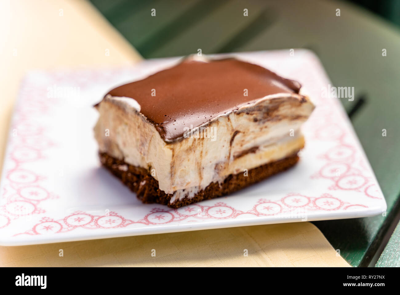 soft cream chocolate cake Stock Photo - Alamy