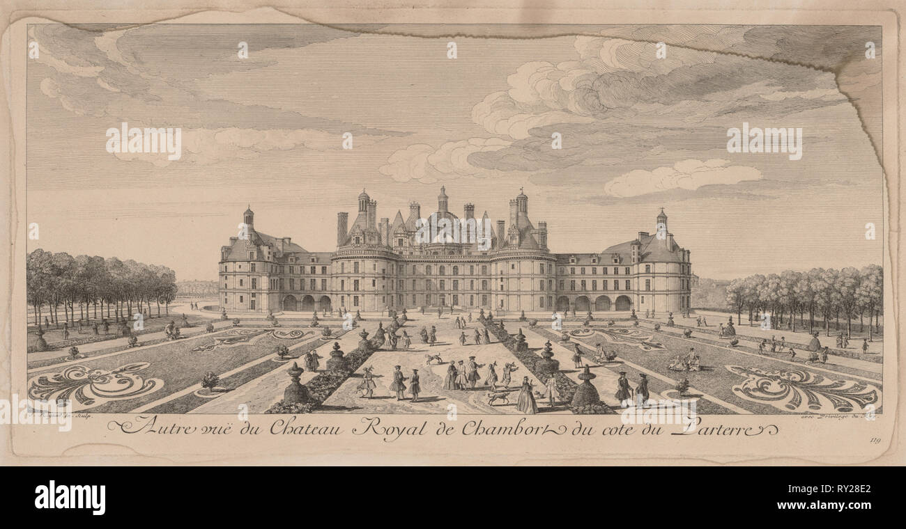 Chateau Chambord from the Gardens. Jacques Rigaud (French, 1681-1754 ...