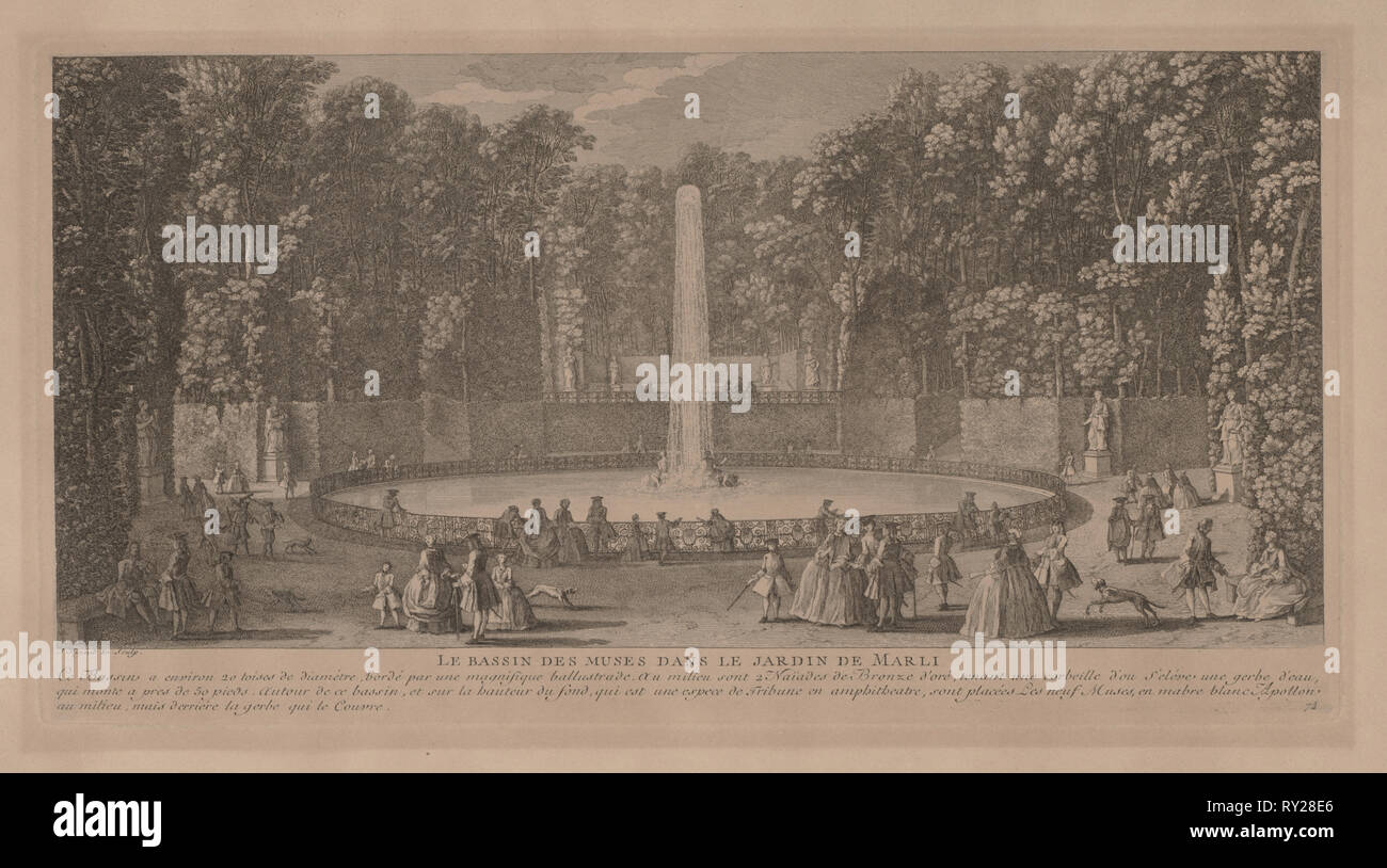 Pool of the Muses at Marli. Jacques Rigaud (French, 1681-1754 ...