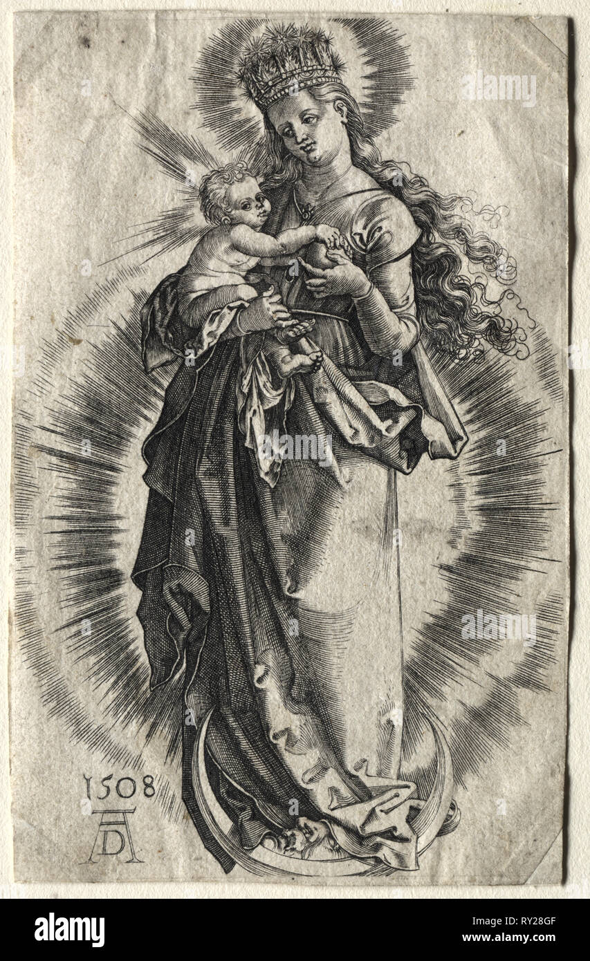 The Virgin with the Crown of Stars, 1500s. Copy after Albrecht Dürer ...