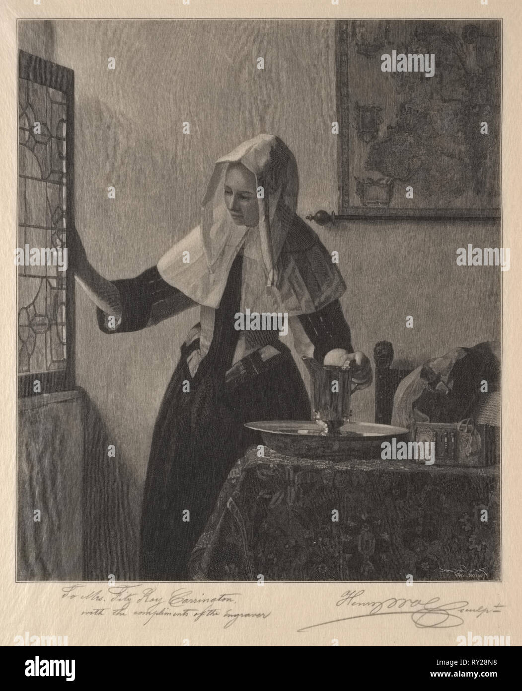 Young Woman at a Window, 1907. Henry Wolf (American, 1852-1916). Wood ...