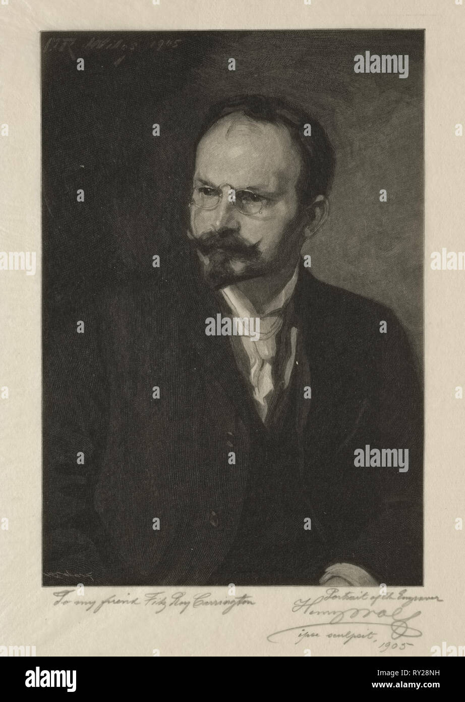 Self-Portrait, 1905. Henry Wolf (American, 1852-1916). Wood engraving ...