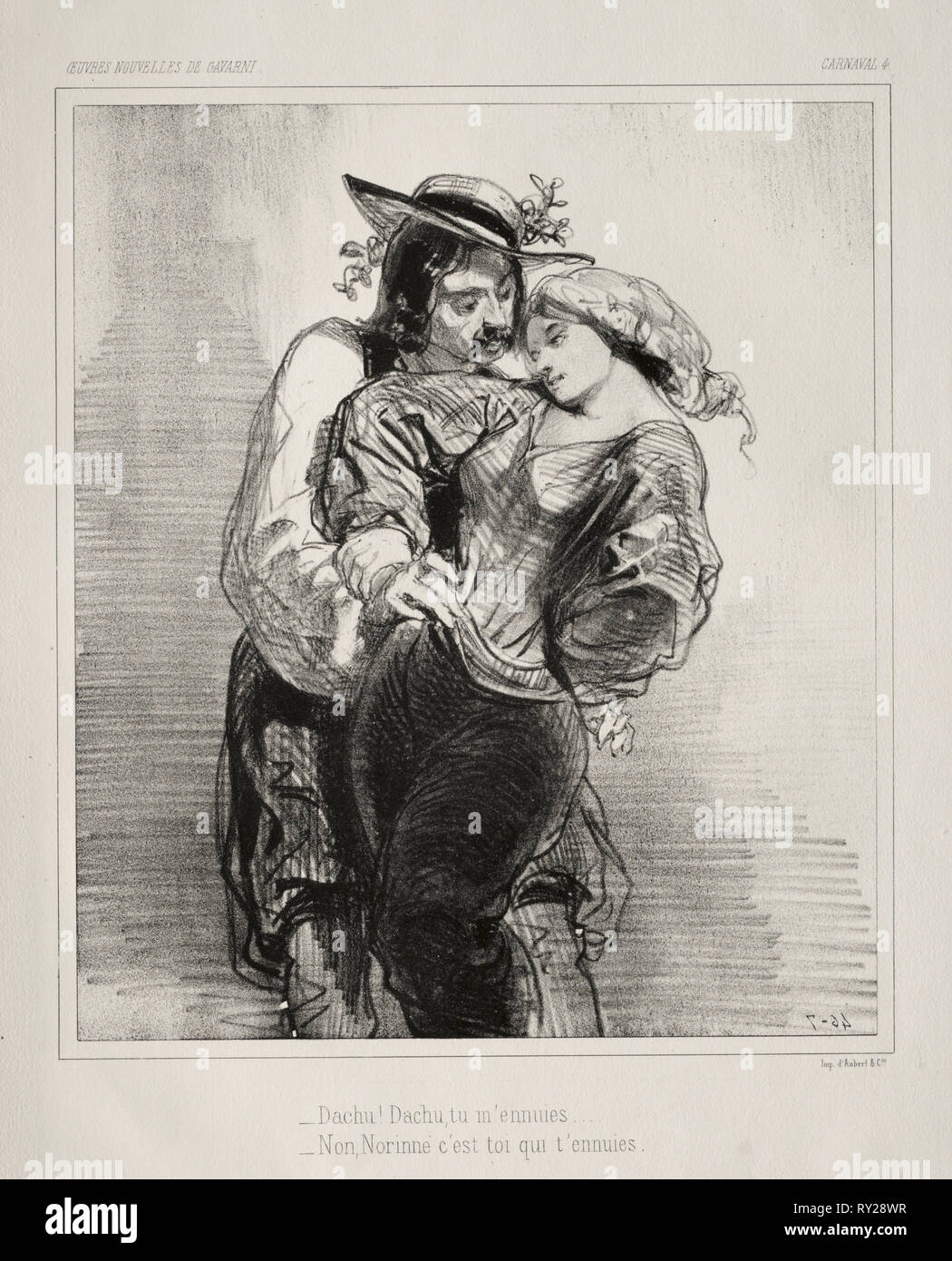 Carnaval. Paul Gavarni (French, 1804-1866). Lithograph Stock Photo - Alamy