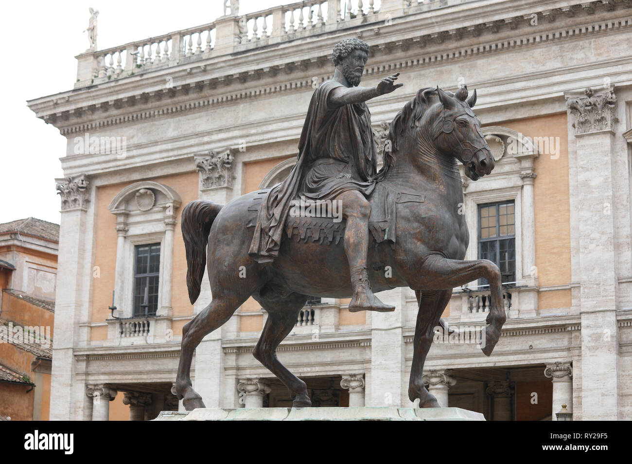 Statue of Marcus Aurelius with horse is an ancient Roman statue in the ...