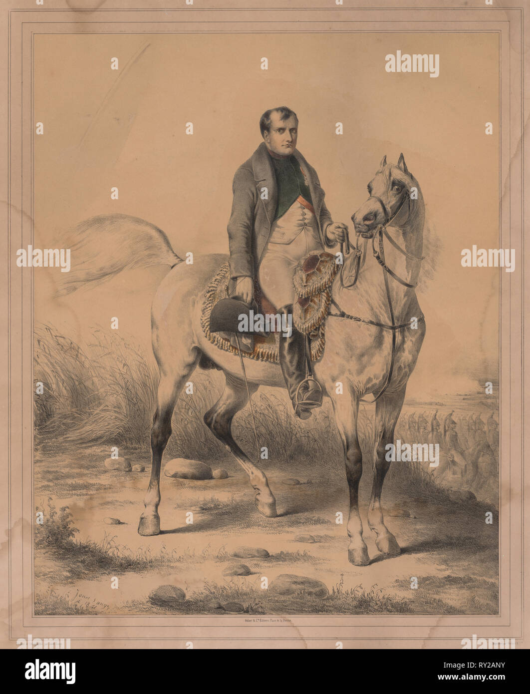 Napoleon, 1841. Janet Lange (French). Color lithograph Stock Photo - Alamy