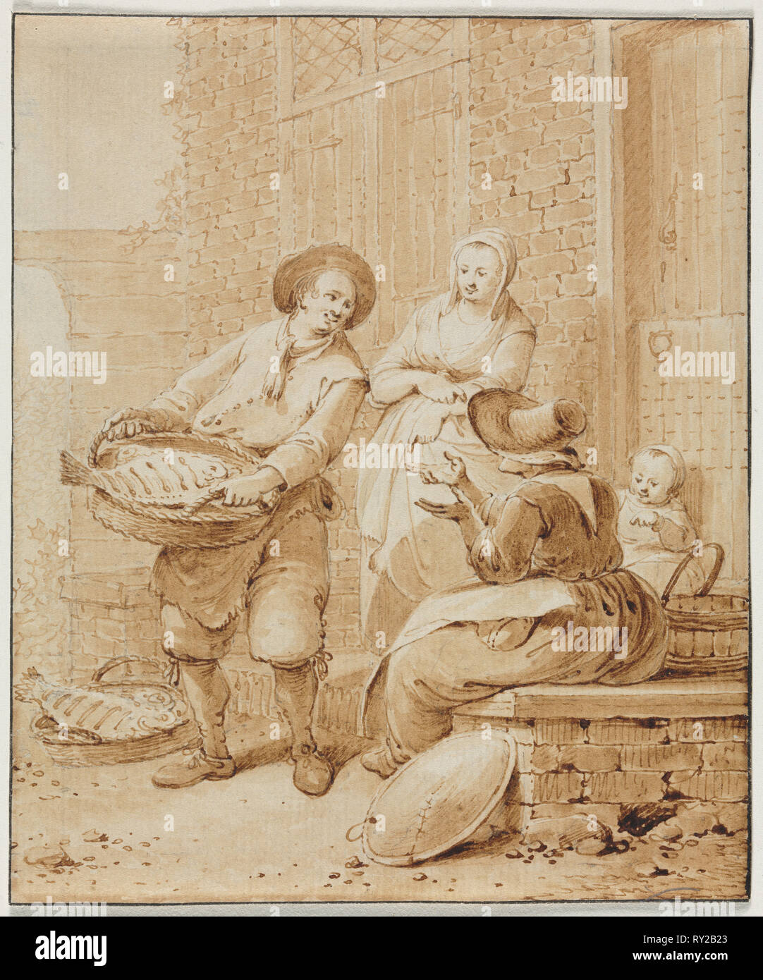 The Fish Monger, second half 18th century. Hendrik Meijer (Dutch, 1737 ...