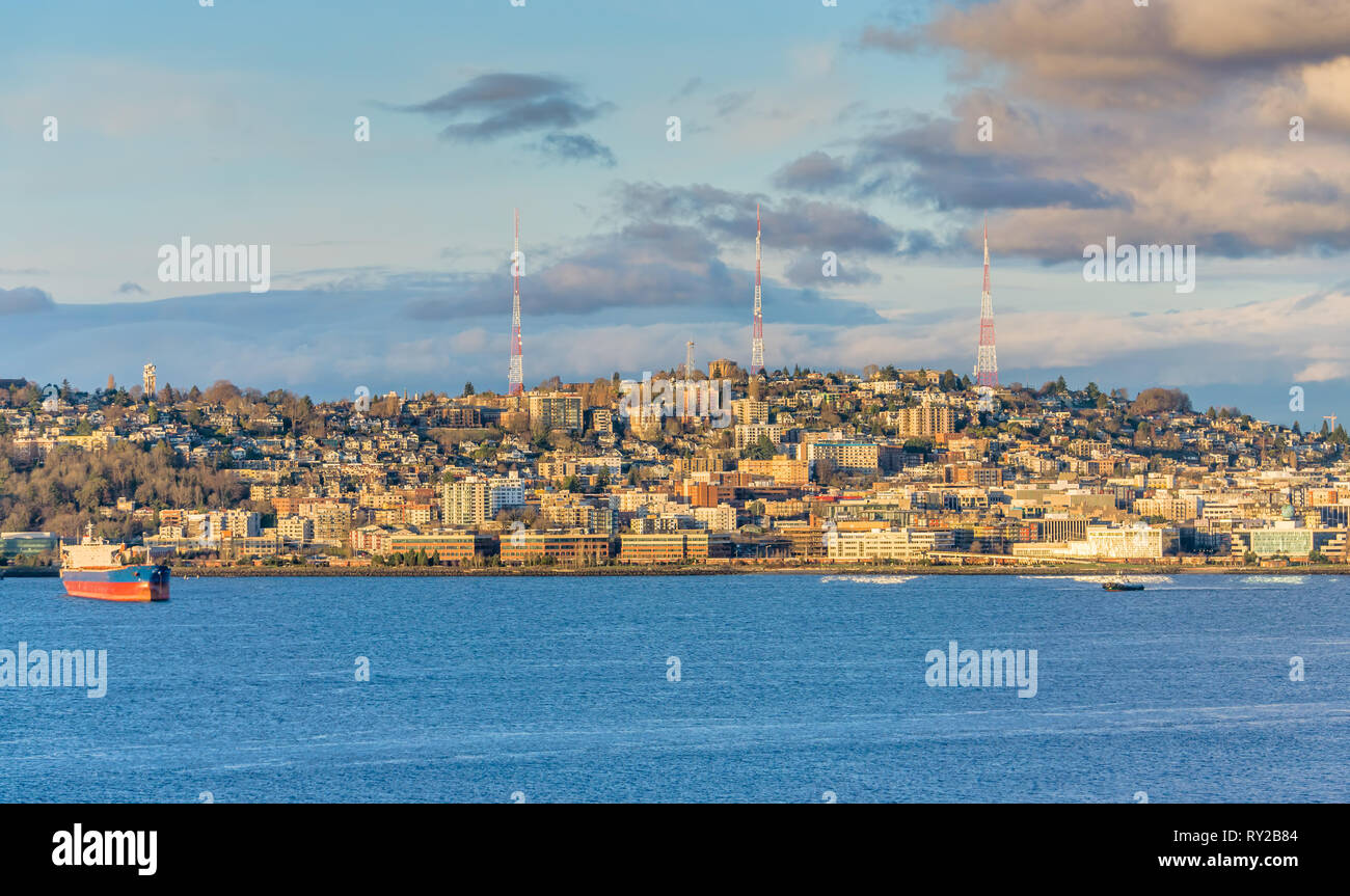 A veiw of Queen Anne hill in Seattle, Washington Stock Photo - Alamy