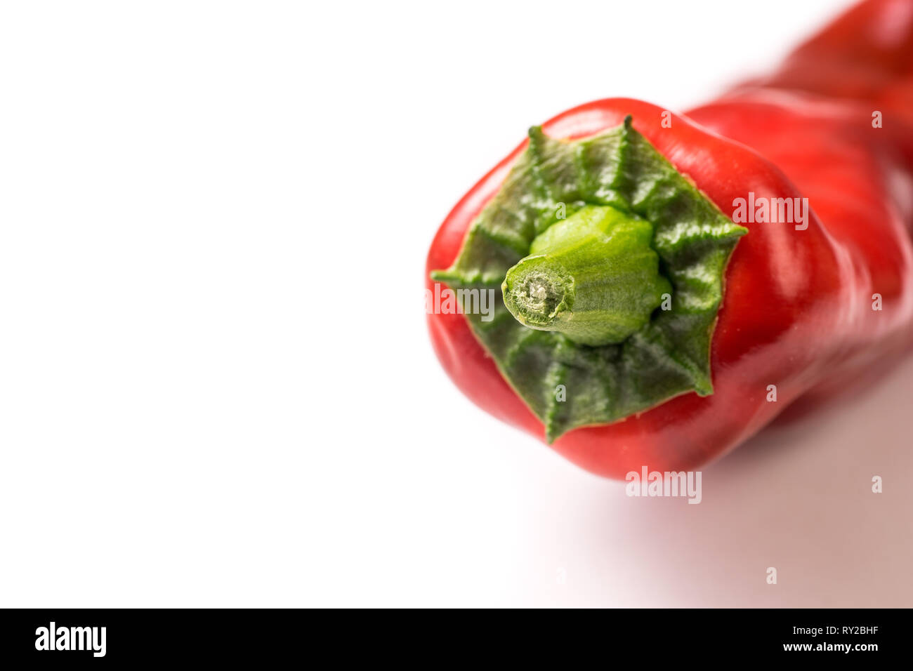 Red organic snack pepper, bellpepper isolated on white background Stock ...