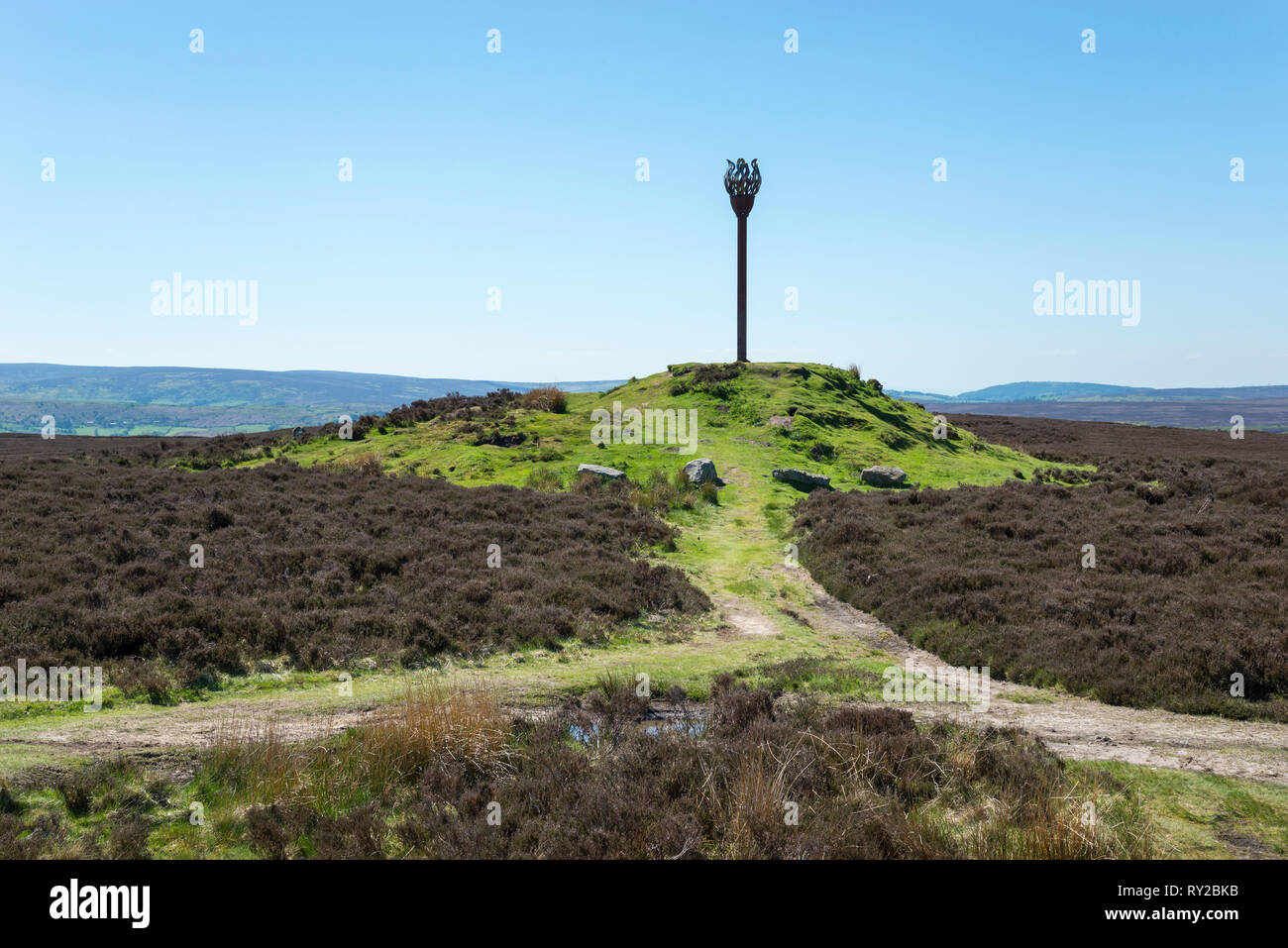 Danby Beacon in the North York Moors national park, England Stock Photo ...