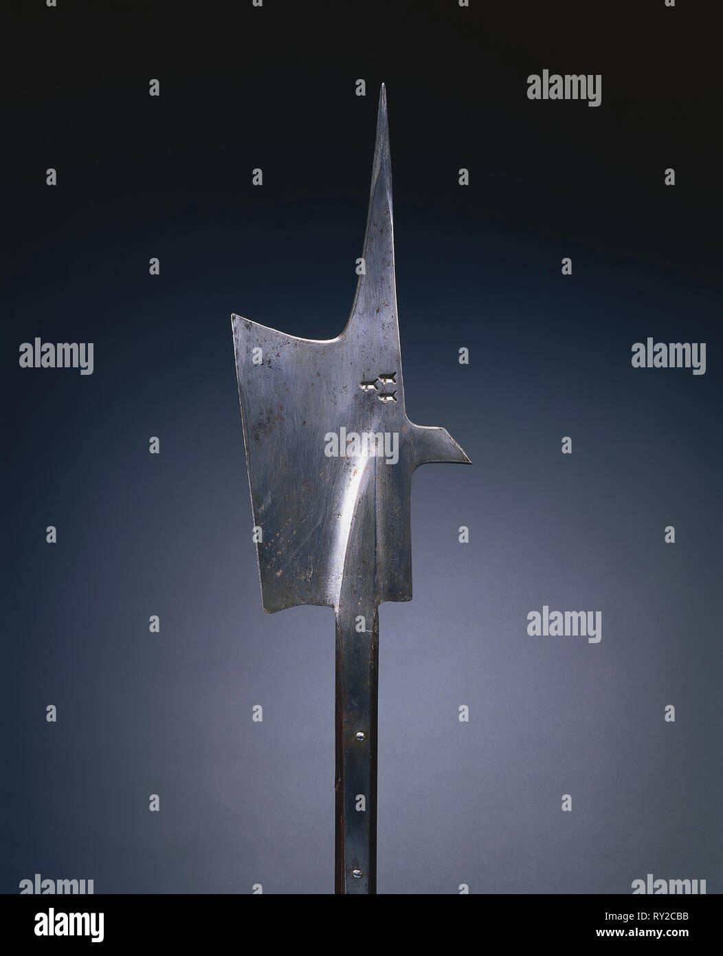 Halberd, c. 1480-1500. Switzerland, late 15th Century. Steel; wood haft ...