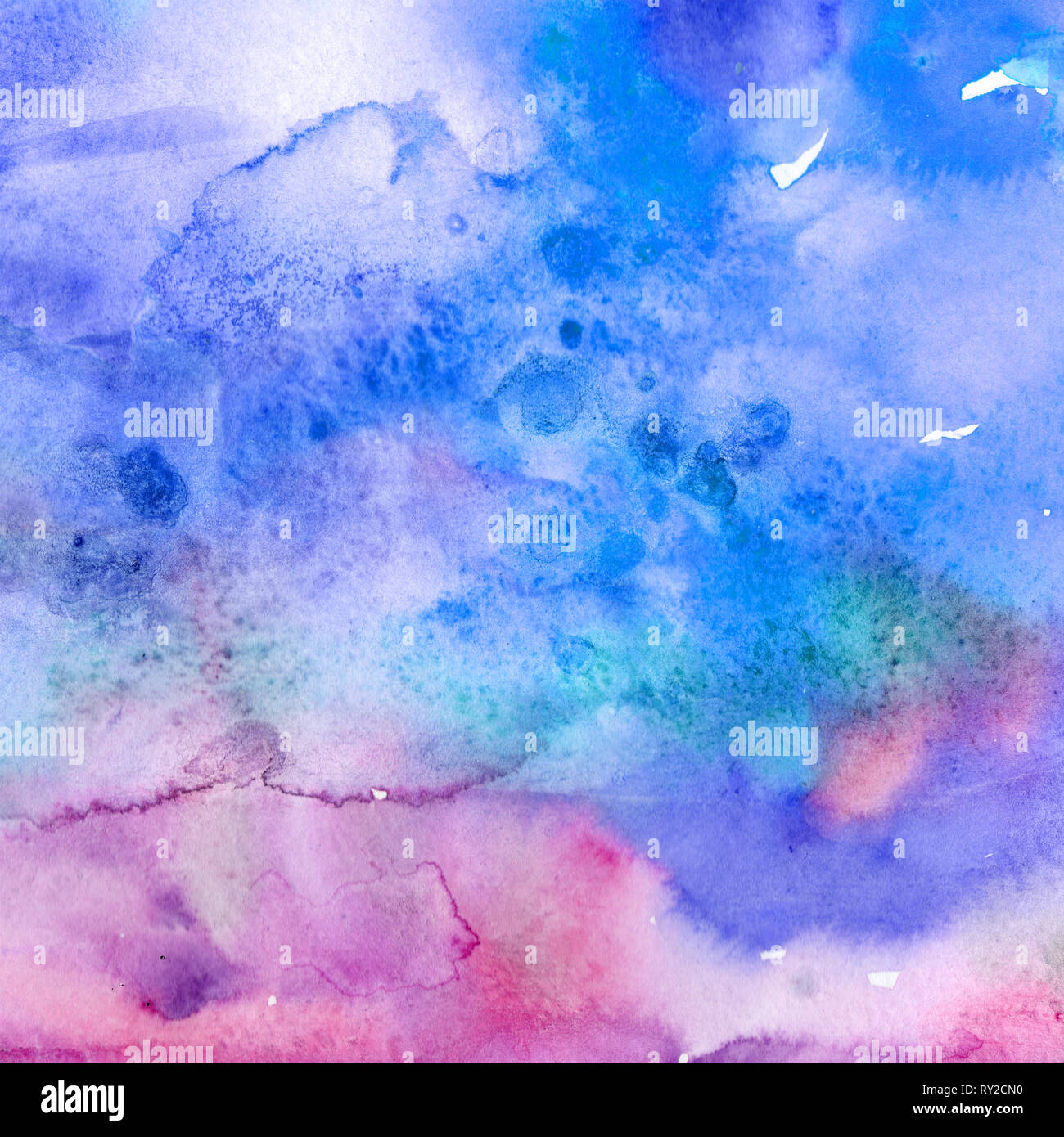 Abstract watercolor paper splash shapes isolated drawing. Illustration ...