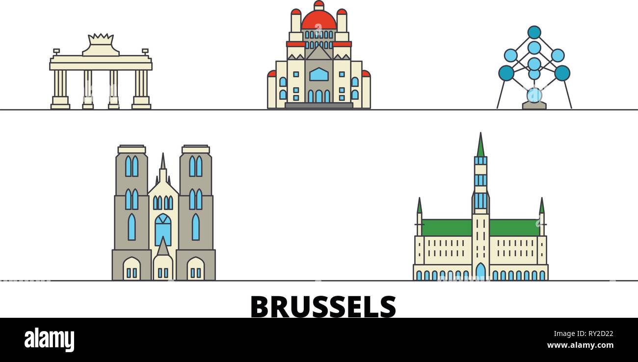 Brussels landmarks Stock Vector Images - Alamy