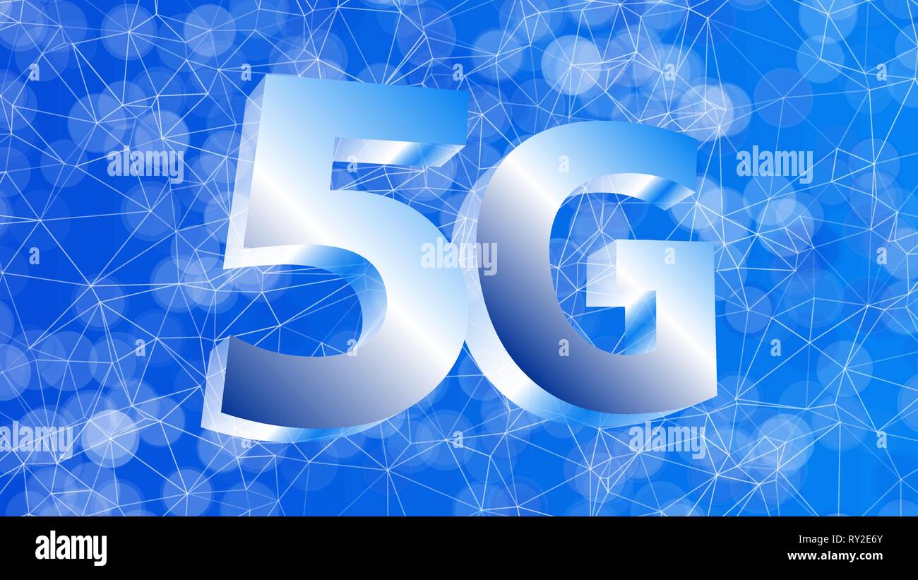 High speed mobile networks 5g, vector 3d symbol Stock Vector Image ...