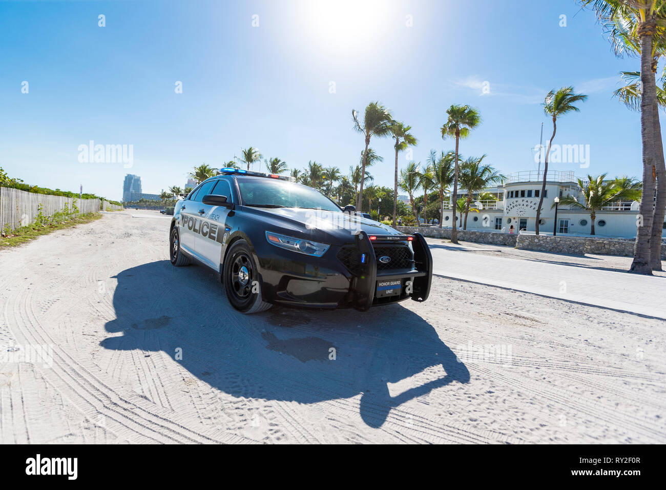 Miami beach police car hi-res stock photography and images - Alamy