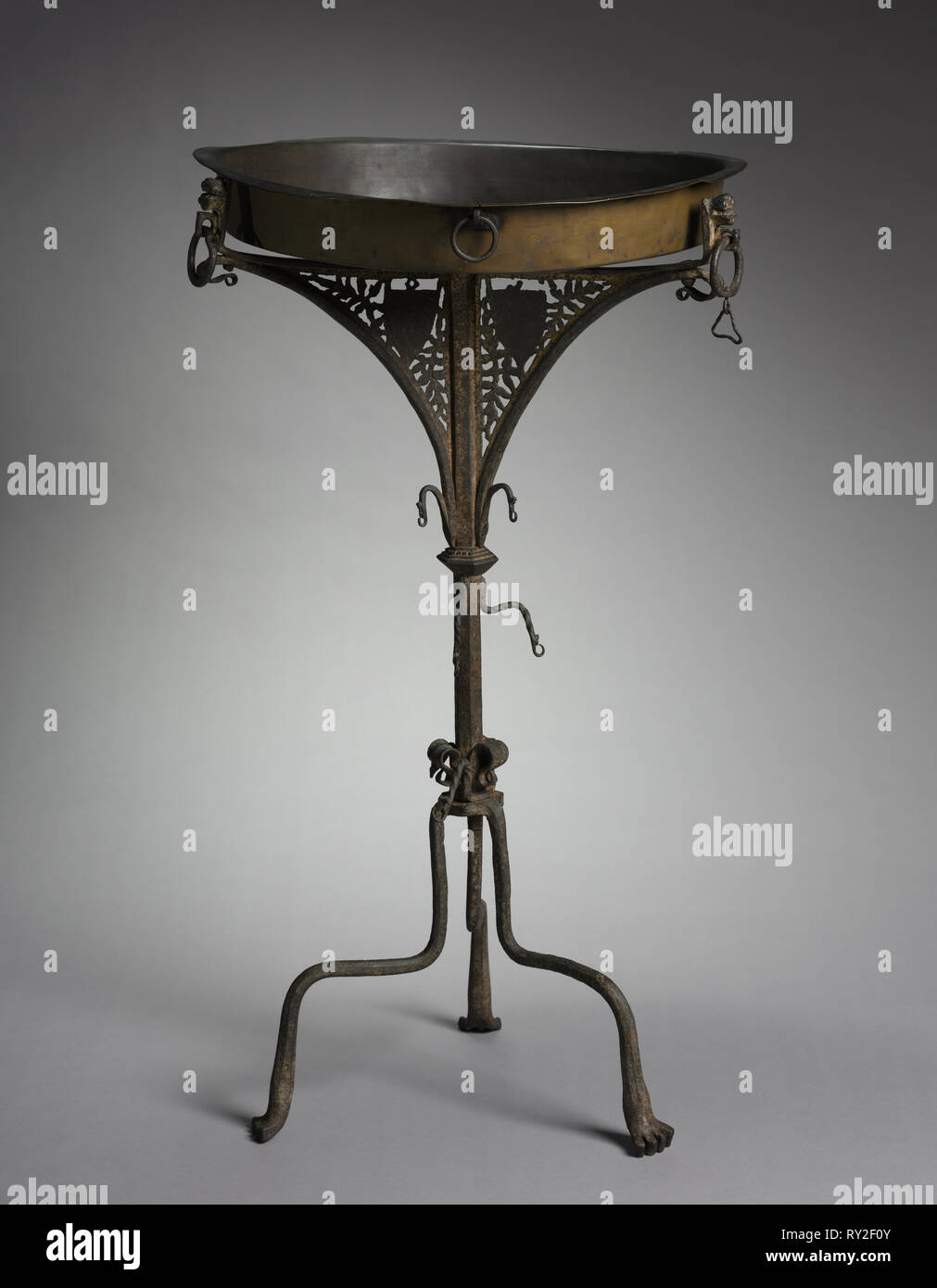 Tripod Brazier, c. 1400-1450. Italy, Siena?, 15th century. Wrought iron ...