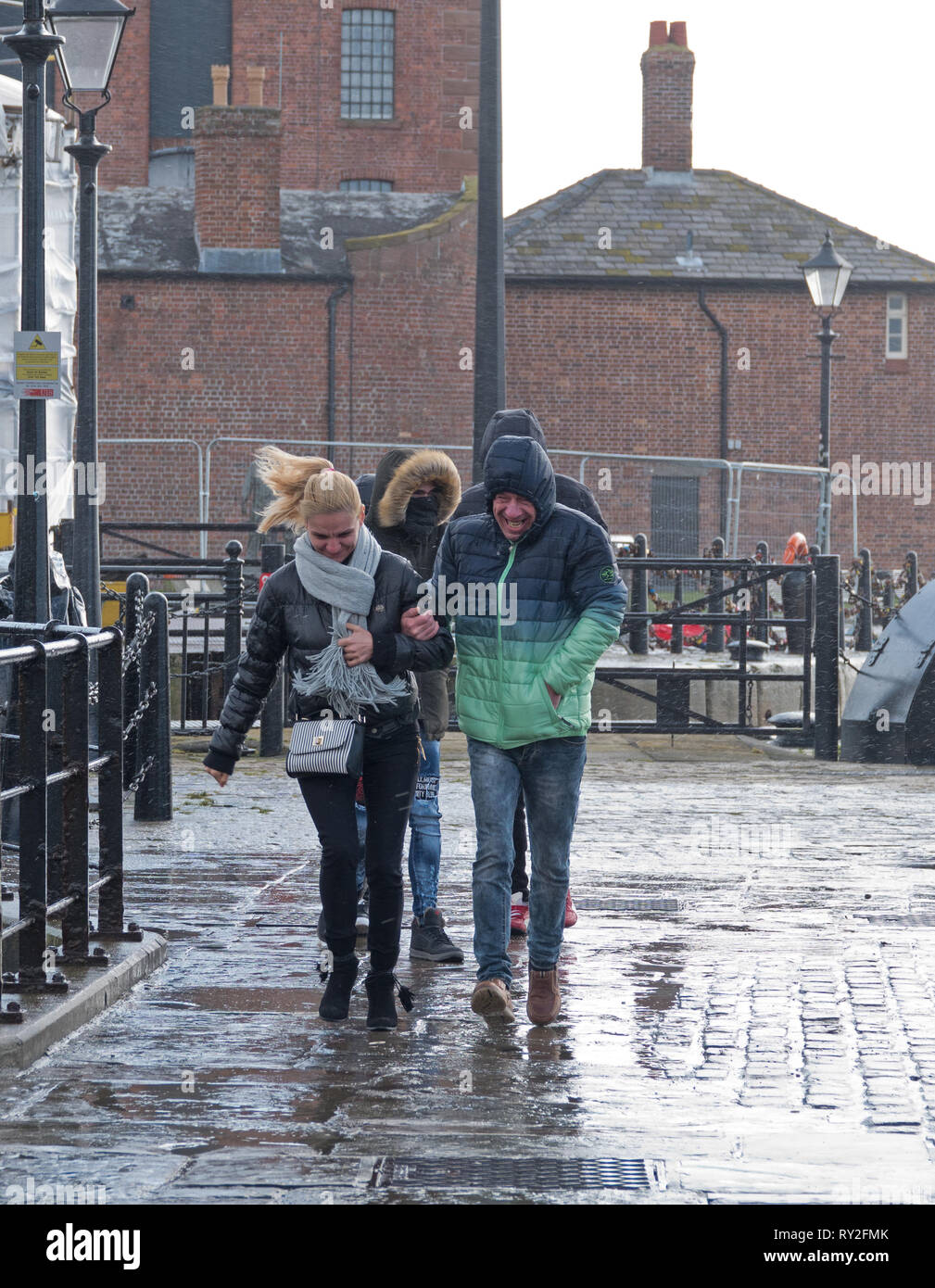 Windy day people hi-res stock photography and images - Alamy