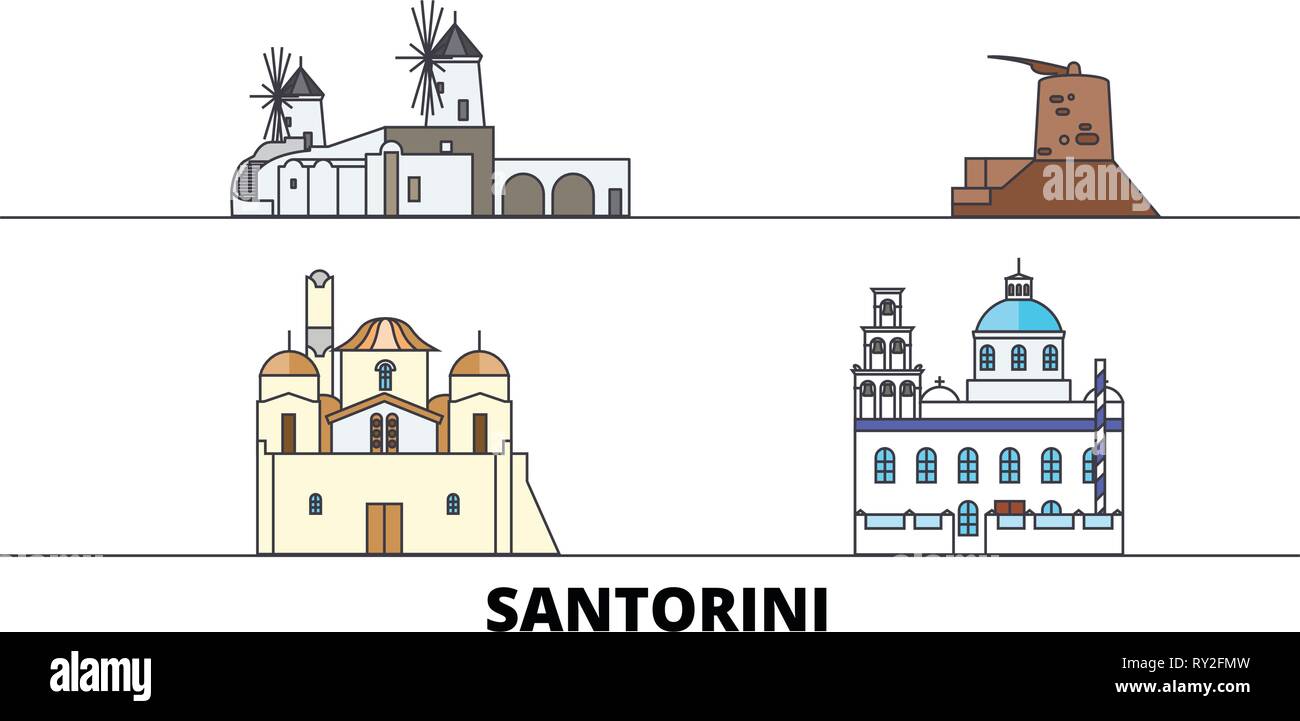 Santorini street art Stock Vector Images - Alamy