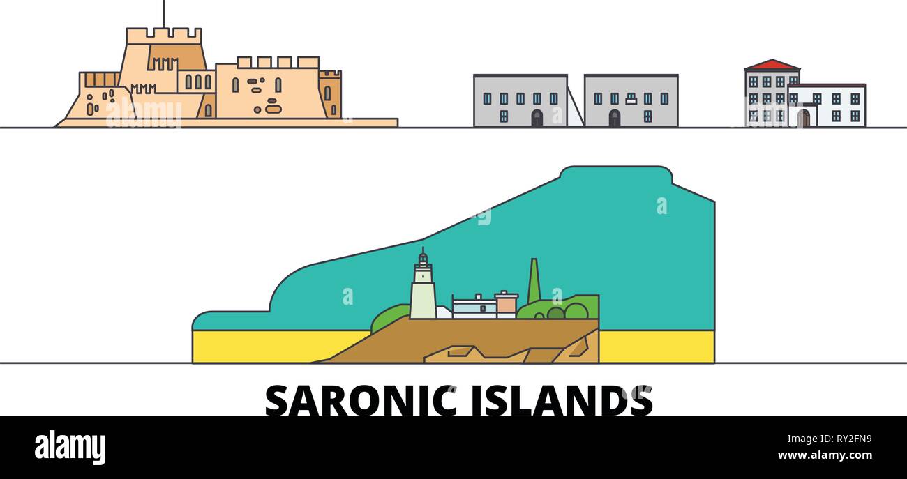 Saronic map Stock Vector Images - Alamy