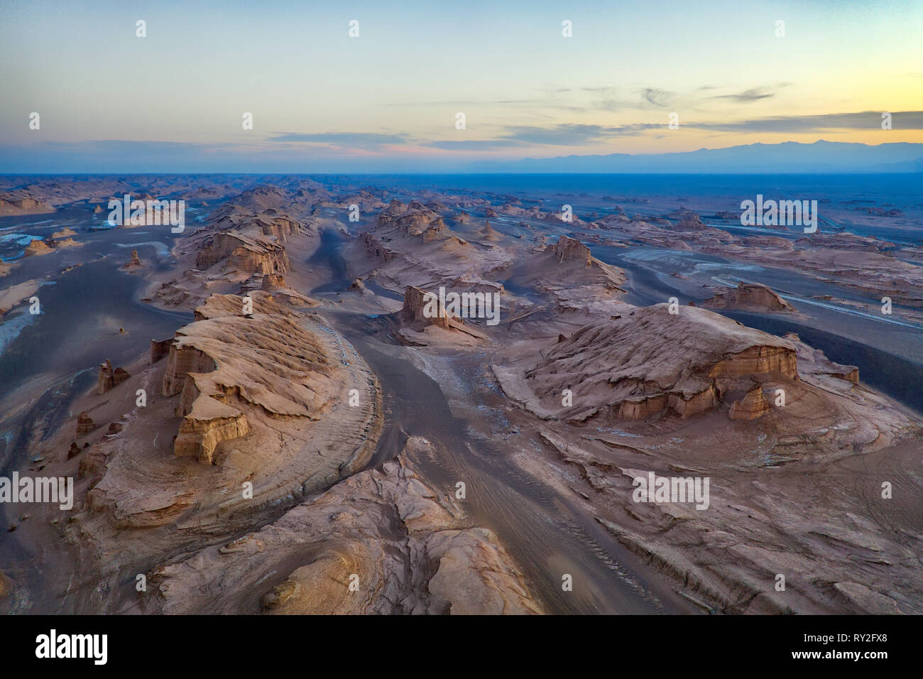 Dasht-e Lut Desert in eastern Iran taken in January 2019 taken in hdr ...