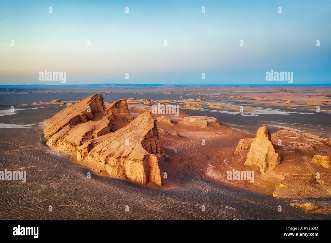 Dasht-e Lut Desert in eastern Iran taken in January 2019 taken in hdr ...