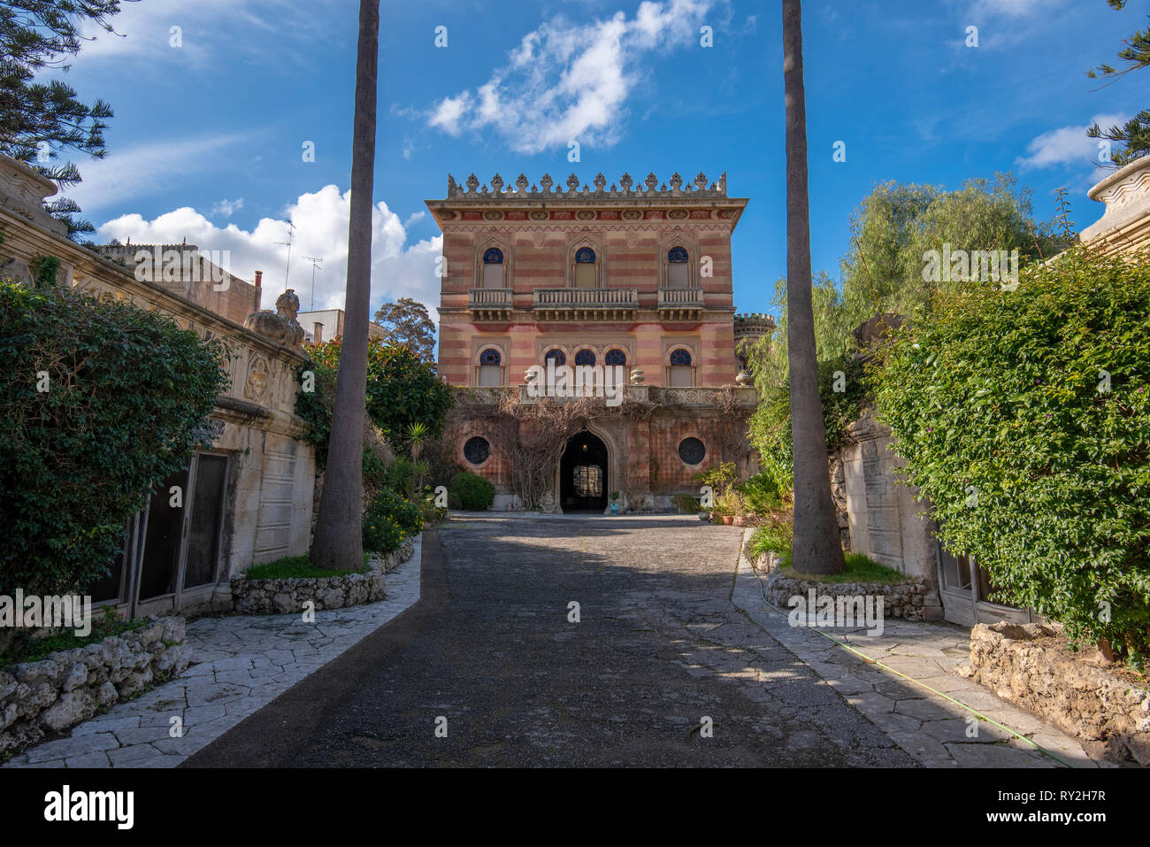 Lecce, Puglia, Italy - Baroque house and historical center in the old ...