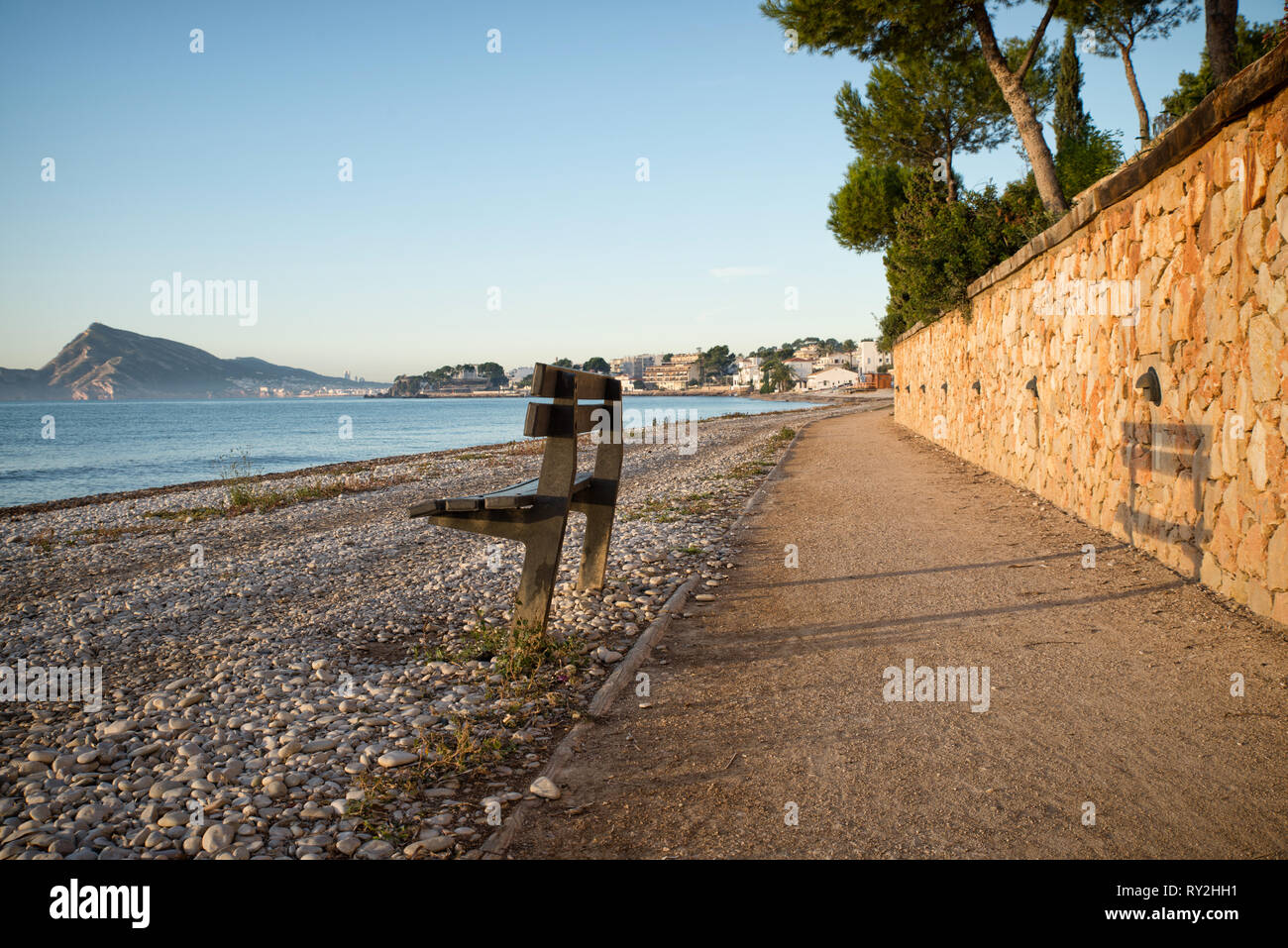 Northern Altea beach promenade with a lovely look over the ...
