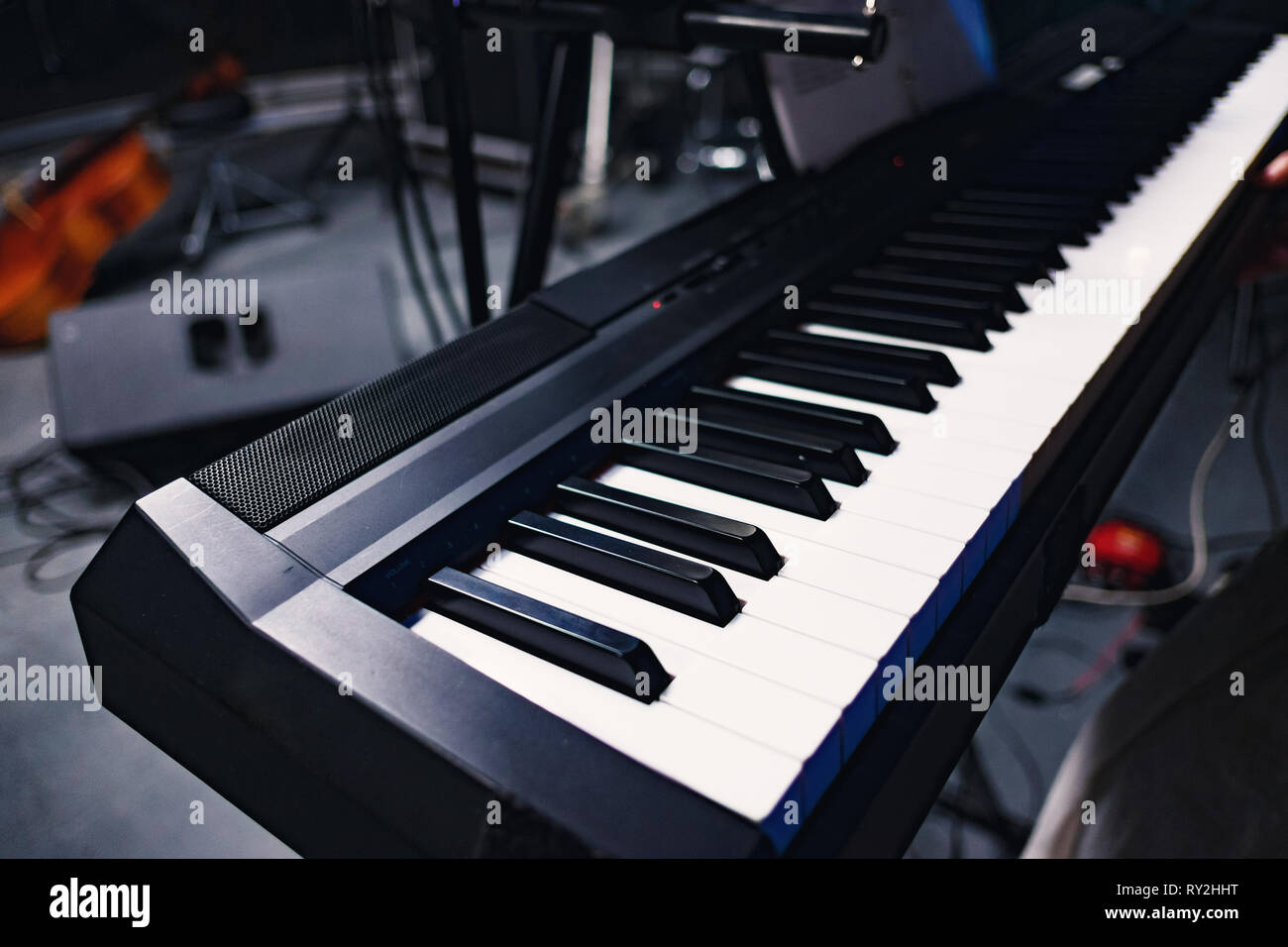 piano in the recording studio Stock Photo - Alamy