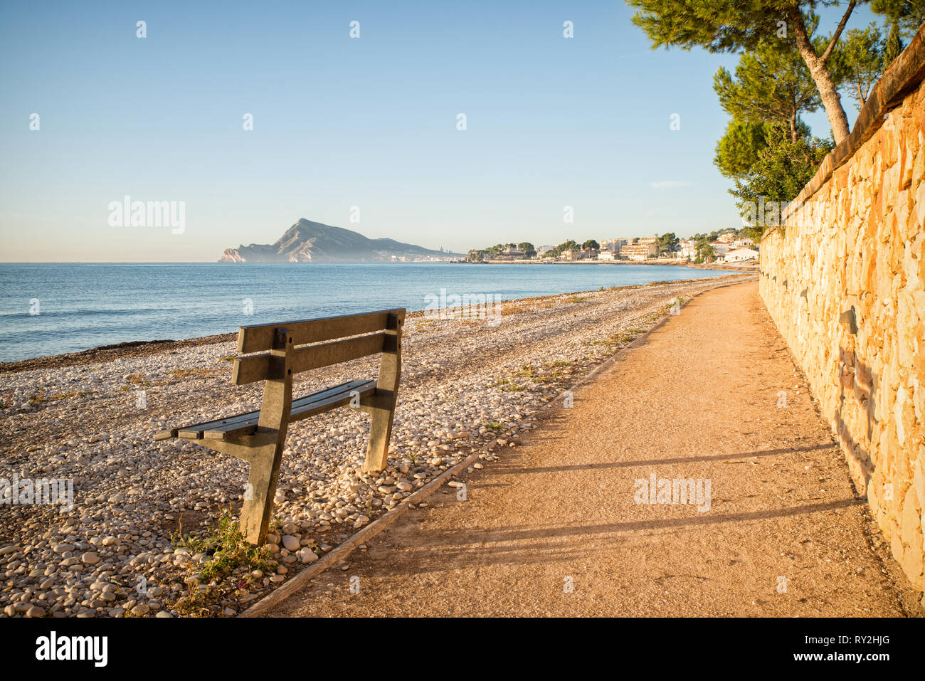Northern Altea beach promenade with a lovely look over the ...