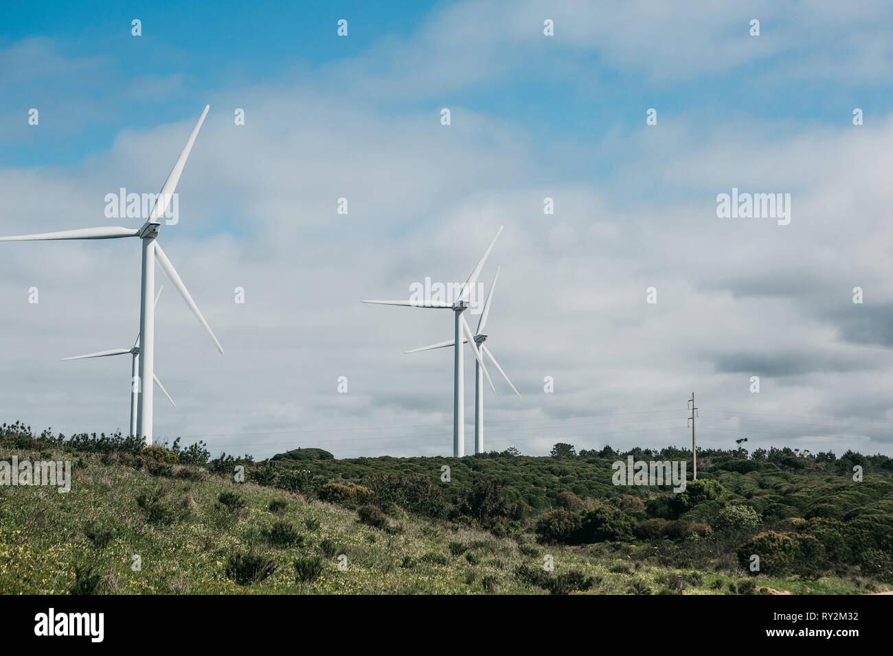 Wind farms or windmills for the extraction of wind power in Portugal ...