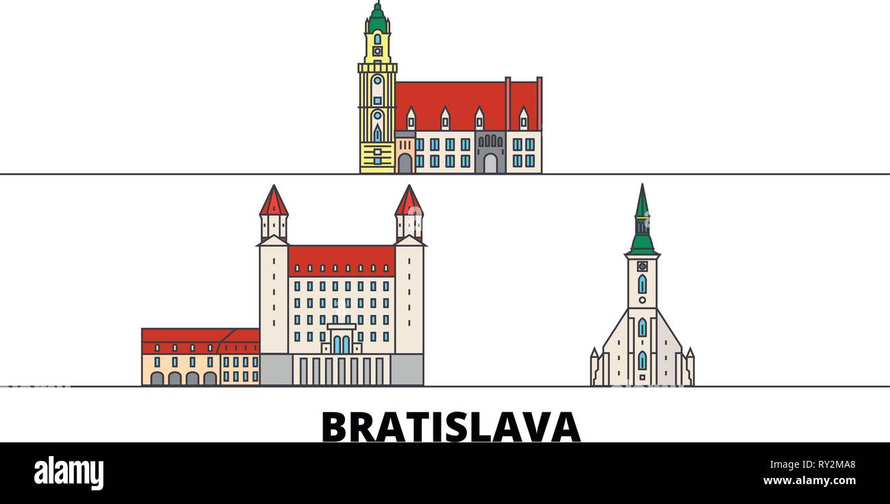 Collage of landmarks of bratislava Stock Vector Images - Alamy