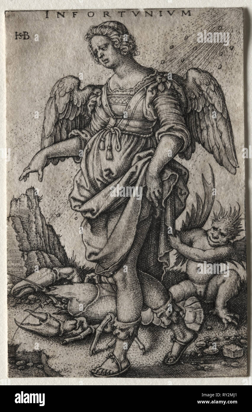 Misfortune. Hans Sebald Beham (German, 1500-1550). Engraving Stock ...